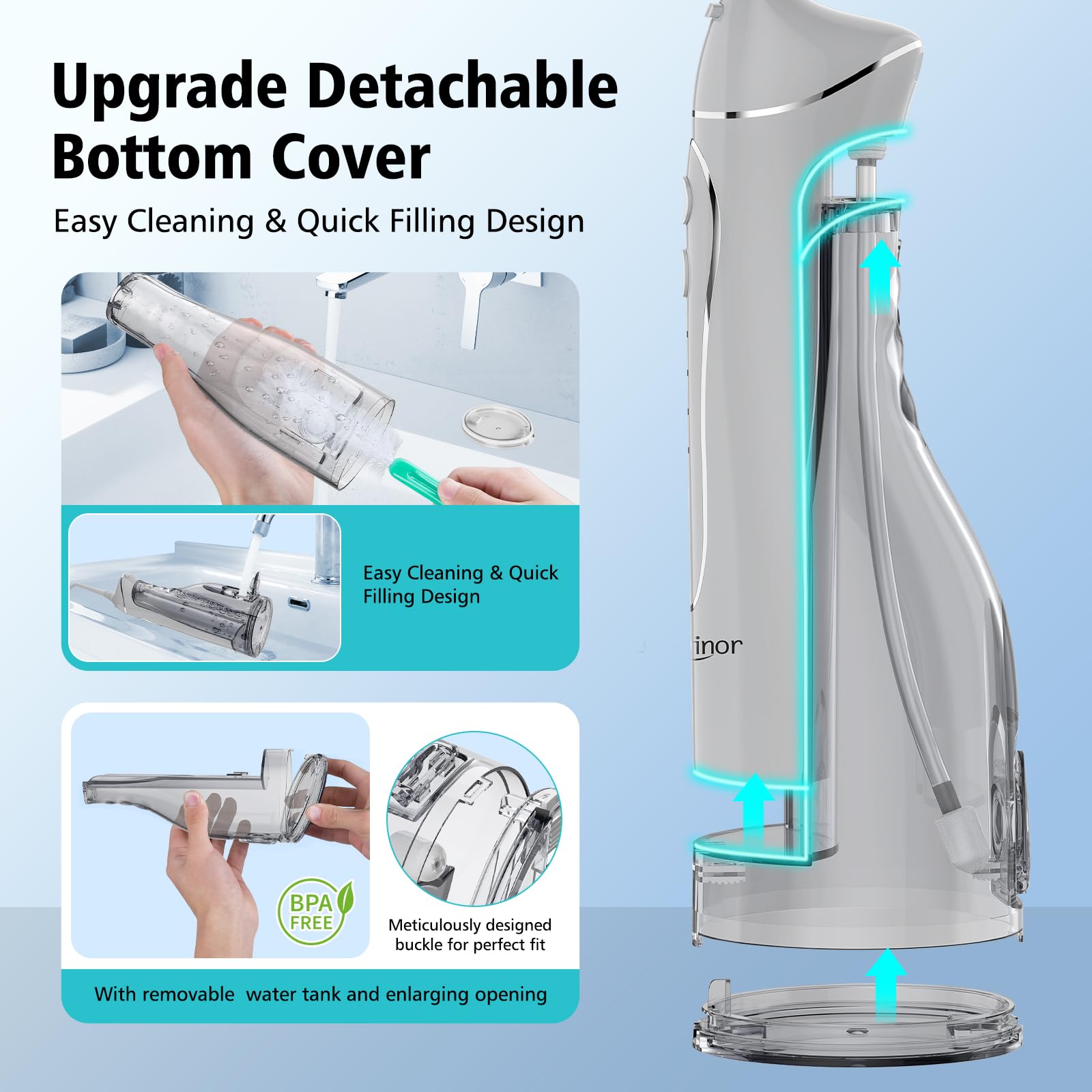 Snapklik.com : Leominor Water Dental Flosser Pick For Teeth, 300ML ...