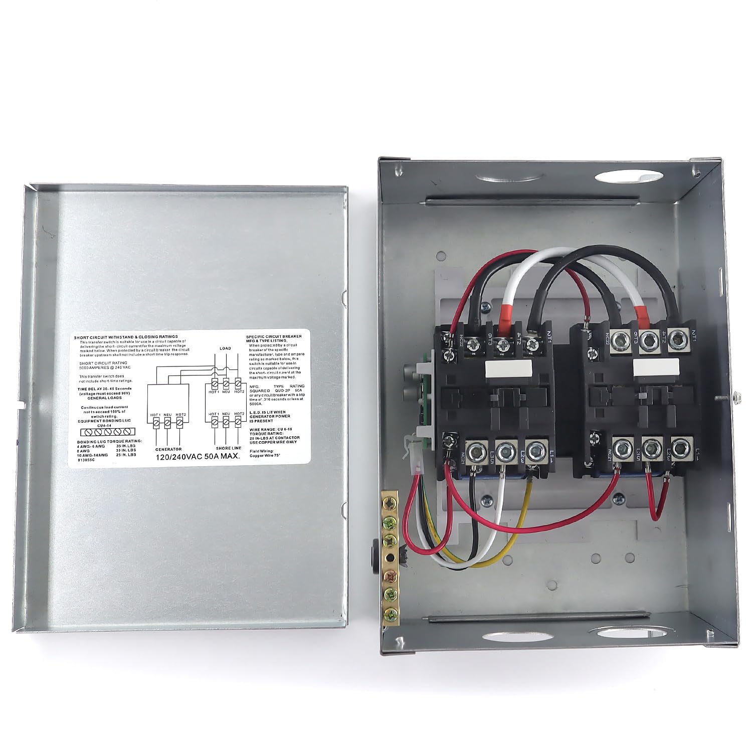 Amazon.com: 50 Amp Transfer Switch Automatic Transfer Switch for RV ...