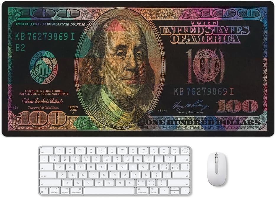 Amazon.com : Reateforin Cool Men Money Rectangle Mouse Pad Non Slip ...