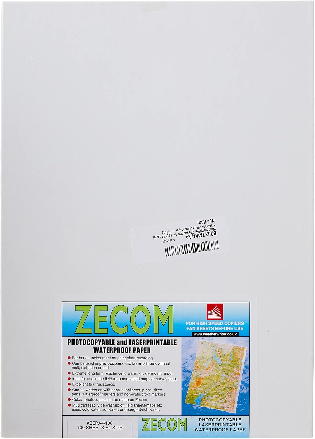 Amazon.com : WeatherWriter ZEPA4/100 A4 ZECOM Laser Printable ...