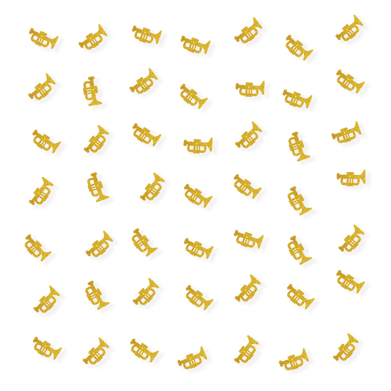 Amazon.com: Set of 100 Trumpet Confetti, Gold Glitter Trombone Music ...