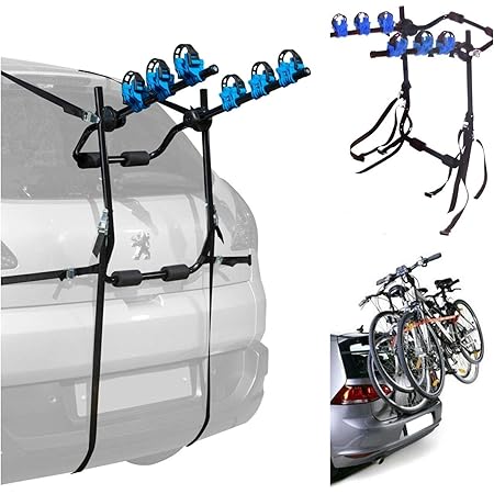 UKB4C 3 Bicycle Bike Car Cycle Carrier Rack Universal Fitting Saloon ...