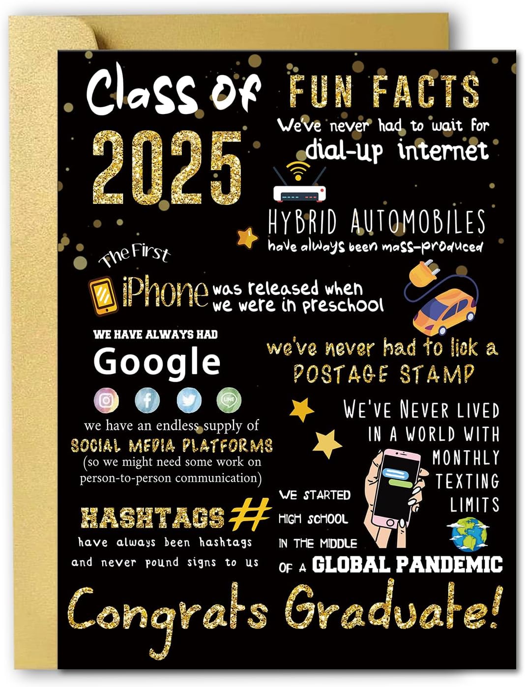 Amazon.com : LiuuLi Big 2025 Graduation or Congratulations Card ...