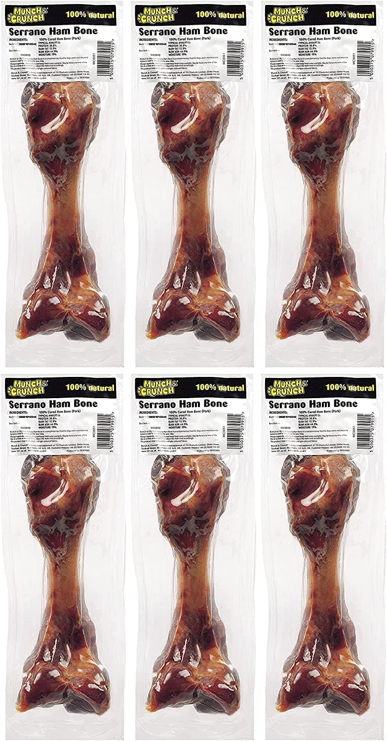 Favour Natural Large Ham Bone Chew Treat for Dogs : Amazon.co.uk: Pet ...