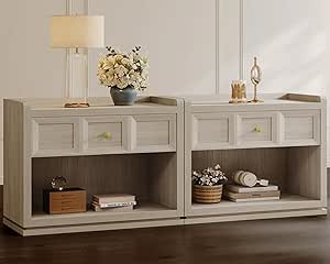 Amazon.com: SICOTAS 31" Wide Nightstands Set of 2, Large Night Stands ...