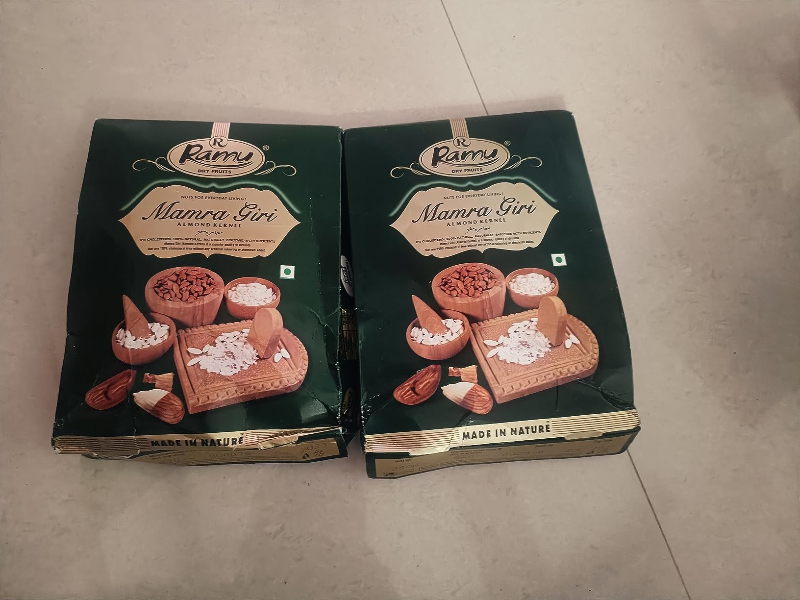 Ramu Premium Afgani Mamra Giri Almonds. Mamra Almonds Badam Giri Nuts ...