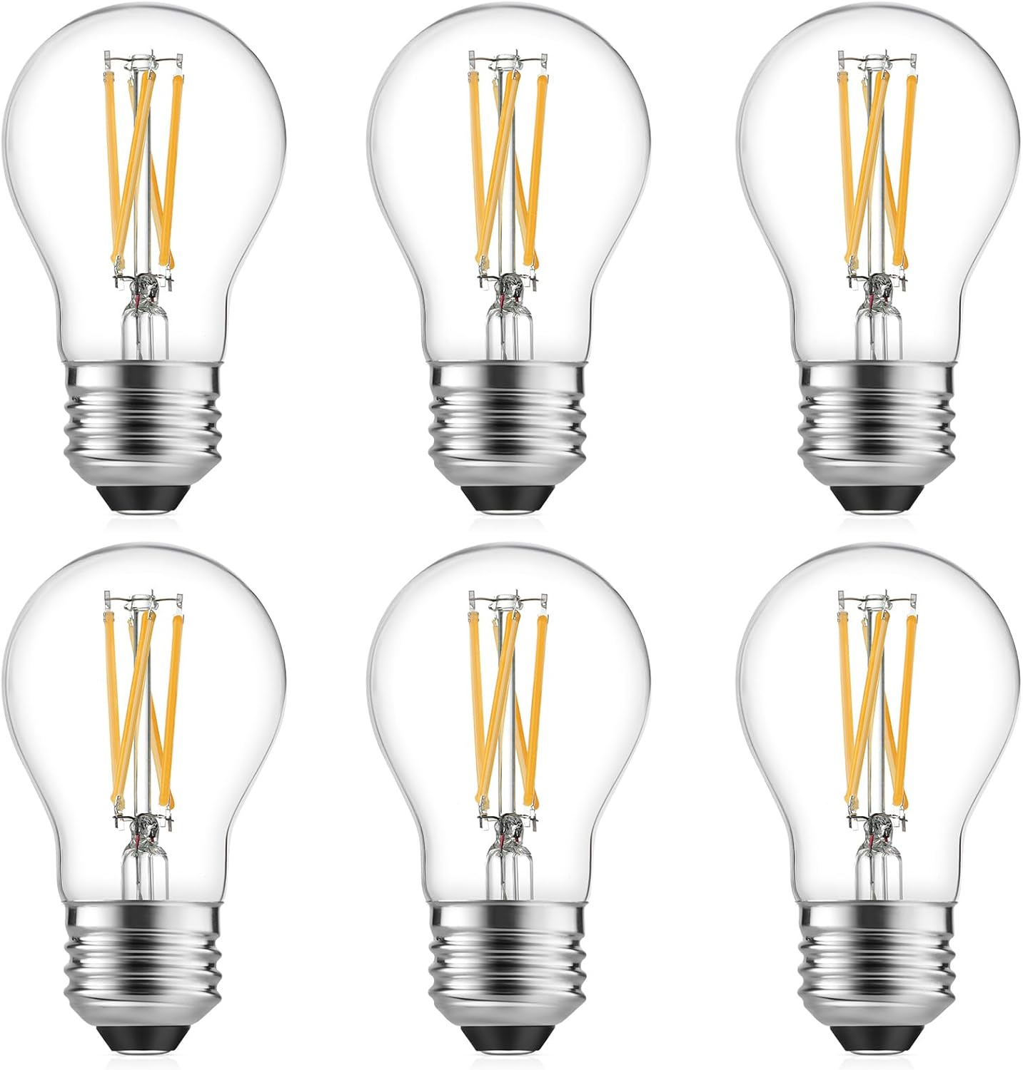 Gozelux A15 LED Bulbs - Vintage Edison Bulbs, Dimmable, Clear Glass ...