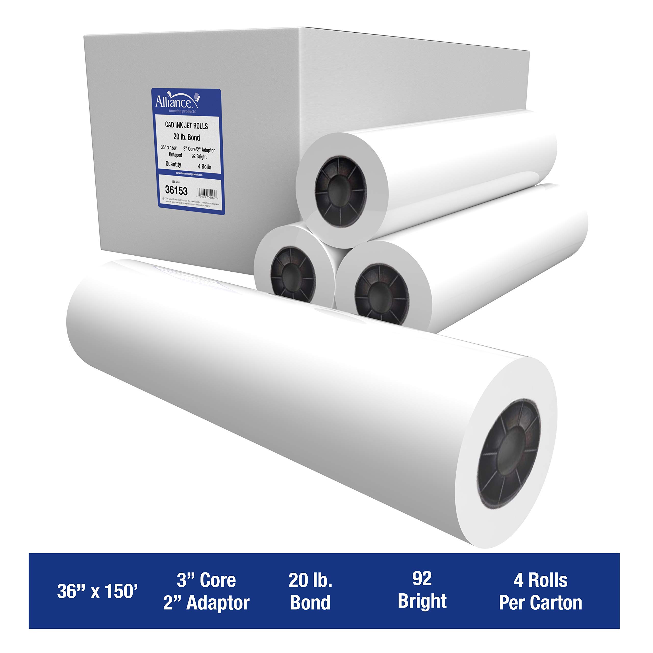 Snapklik.com : Alliance Wide Format Paper CAD Bond Rolls