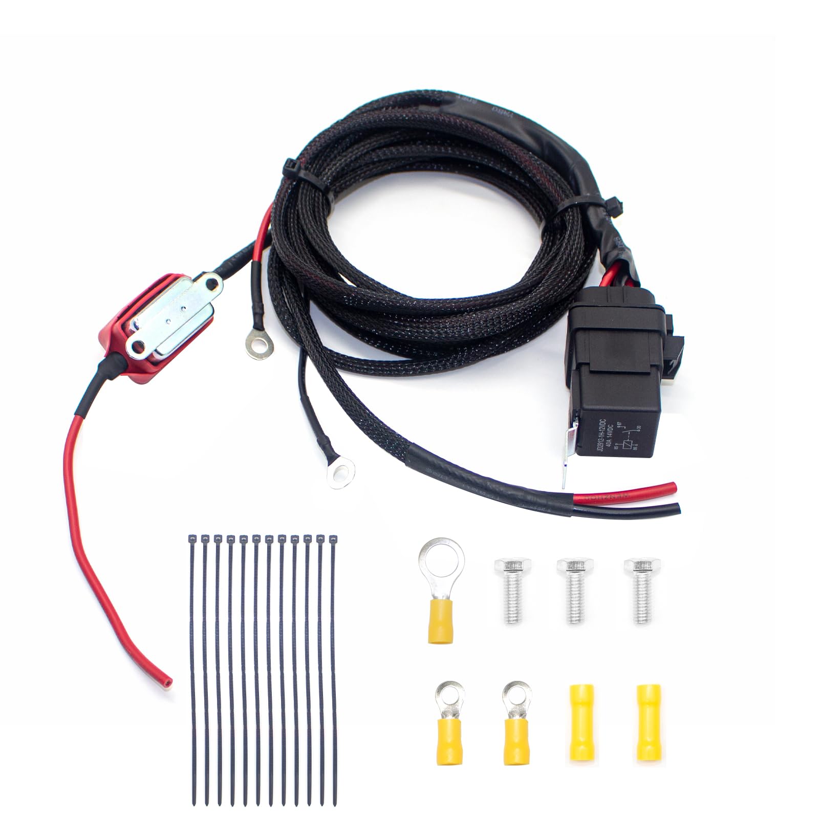 Amazon.com: Universal 12V System Electric Fuel Pump Relay Kit Fuel Pump ...