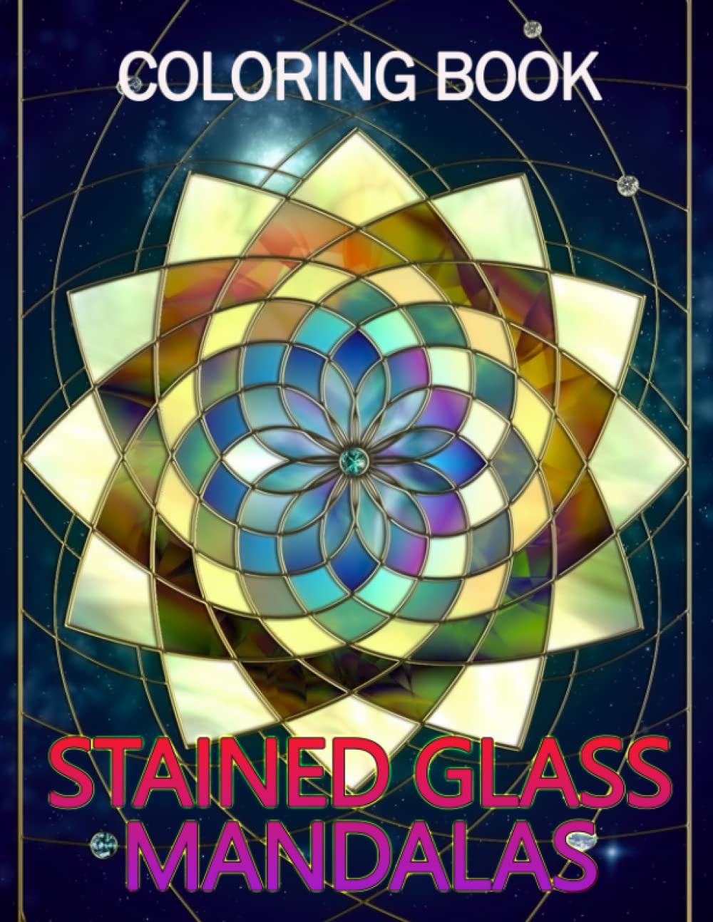 Amazon.com: Stained Glass Mandalas Coloring Book: Impressive Coloring ...