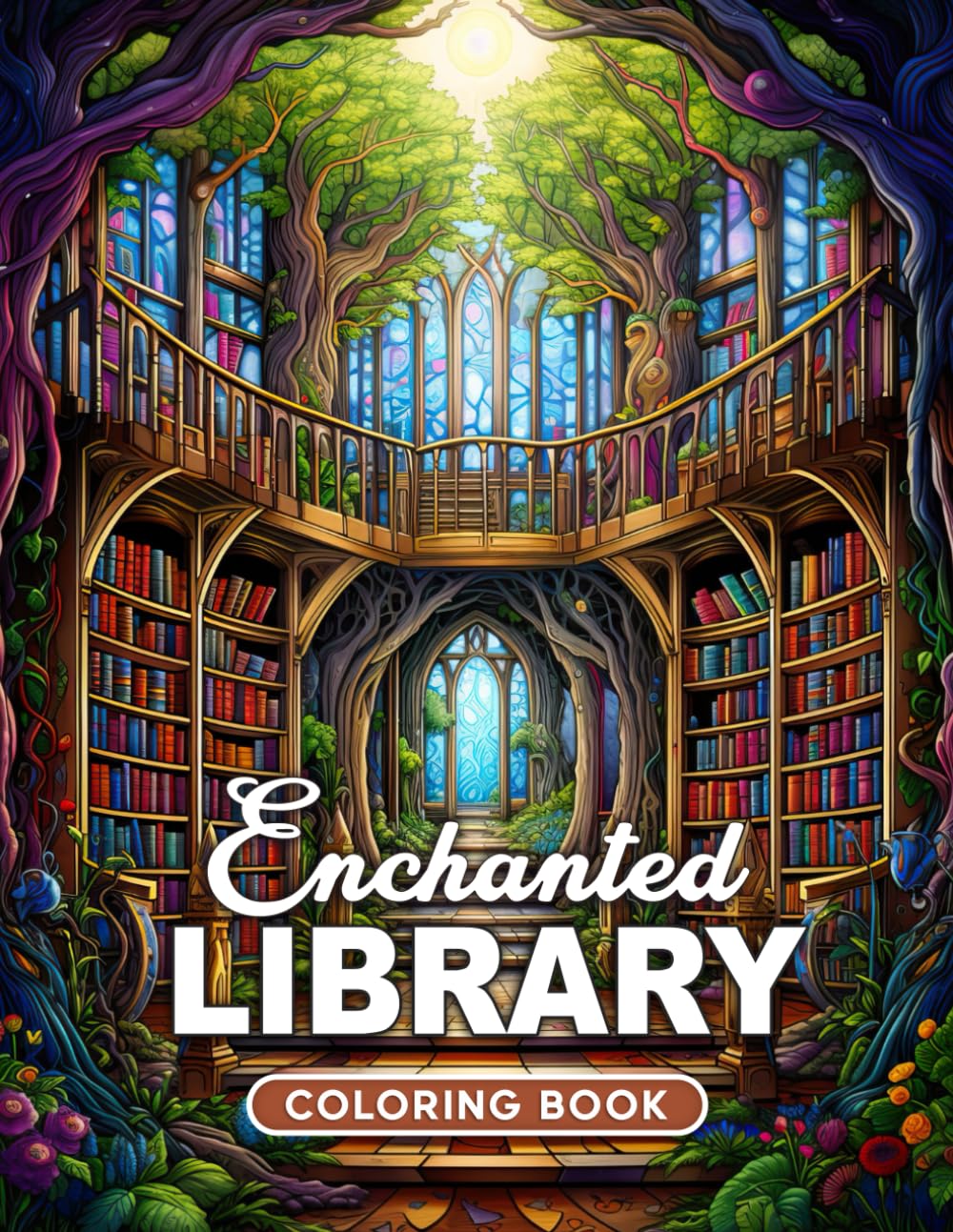 Amazon.com: Enchanted Library Coloring Book: Immerse Yourself in 50 ...