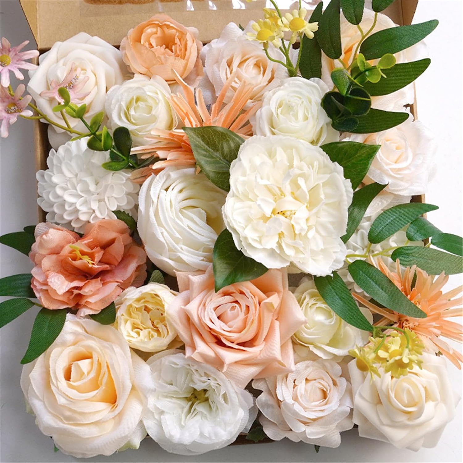 Amazon.com: Lucky flower Artificial Flower Combo Box Set, Champagne ...