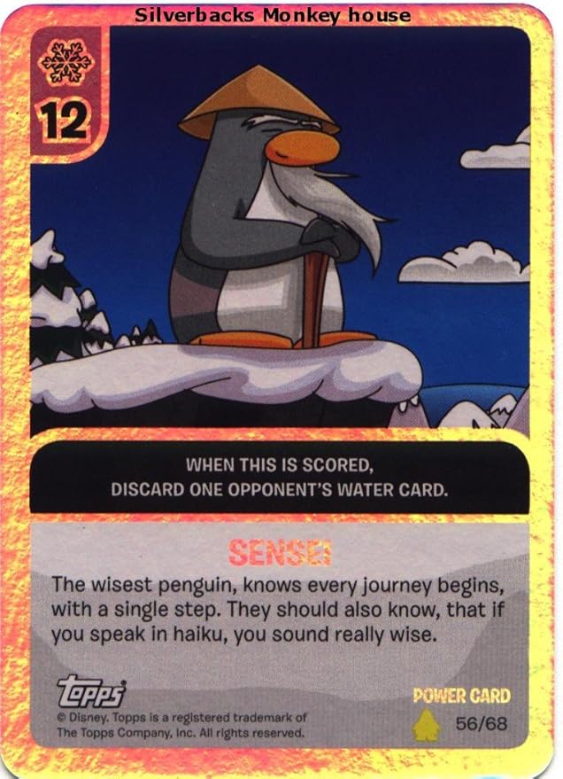Club Penguin Card Jitsu Series 2 Power Card 56 Sensei Trading Card ...