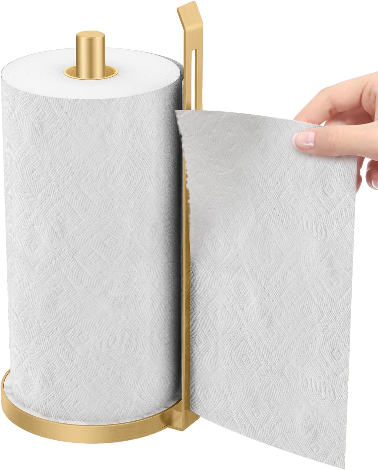 Amazon.com - Paper Towel Holder Stand with Sturdy Base Fits Standard ...