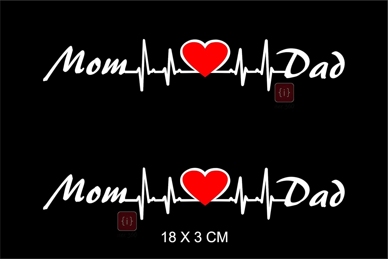 ISEE 360® Mom Love dad Sticker for Bike Compatible with Pulser 200ns ...