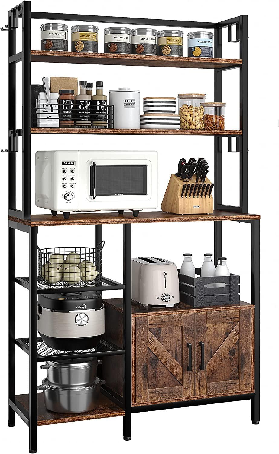 Amazon.com - Fancial Bakery Rack, Coffee Bar Cabinet, Farmhouse ...