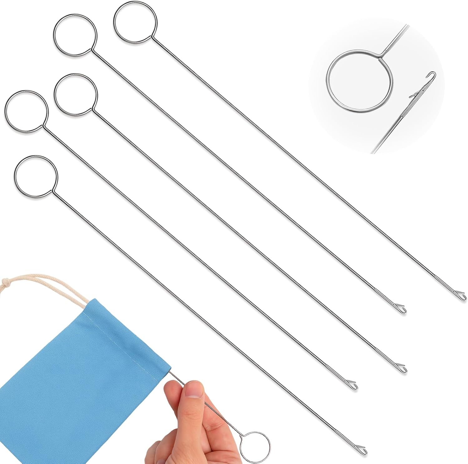 Amazon.com: 5PCS Loop Turner Sewing Tool,10.4 Inch Knot Grippers Tool ...