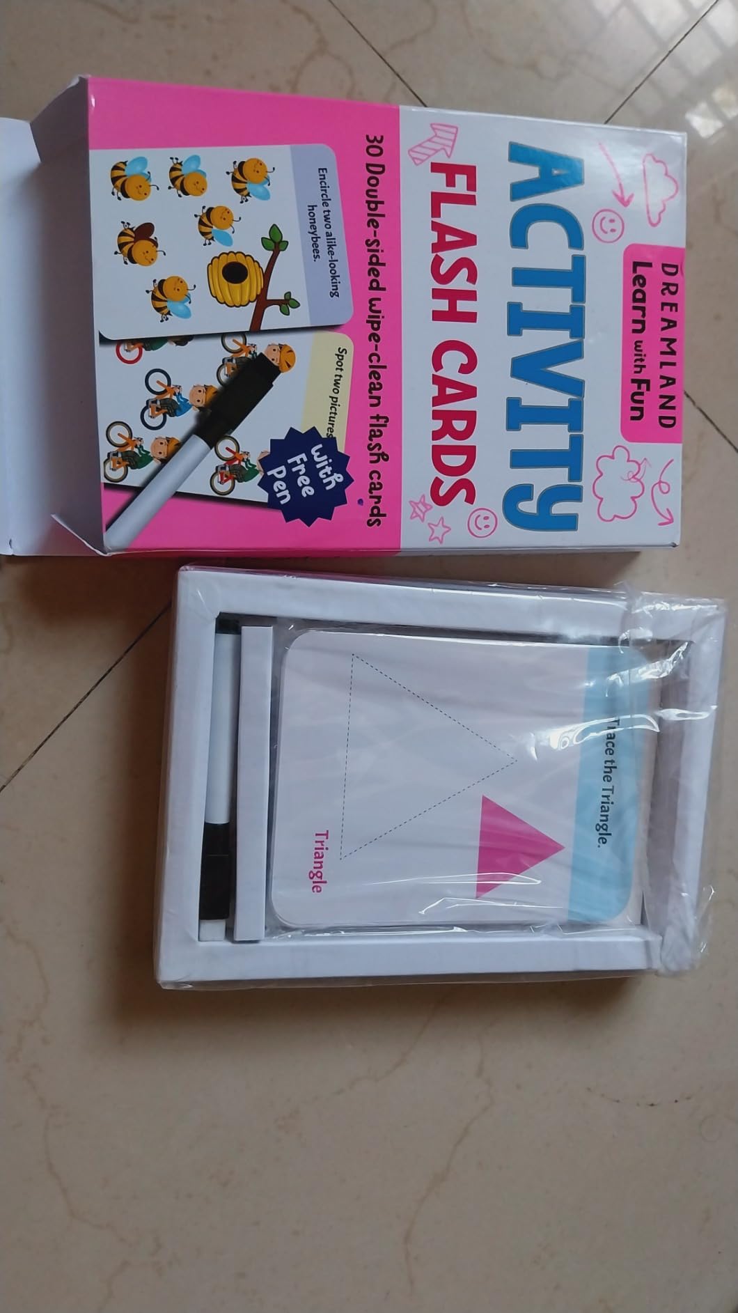 Buy Flash Cards Activity - 30 Double Sided Wipe Clean Flash Cards for ...