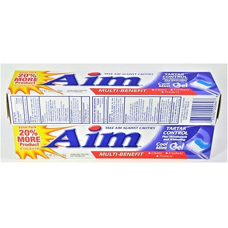 Amazon.com : Aim Aim Cavity Protection Toothpaste Mint Gel, 5.5 Ounce ...