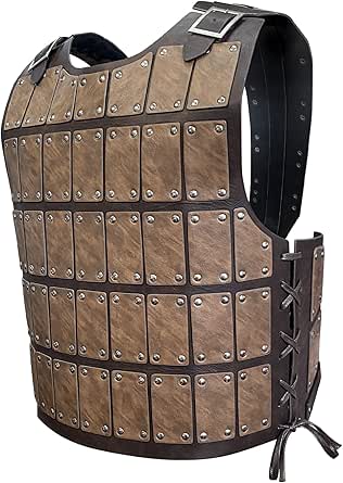 Amazon.com: HiiFeuer Medieval Studded Leather Armor, Vintage Mercenary ...