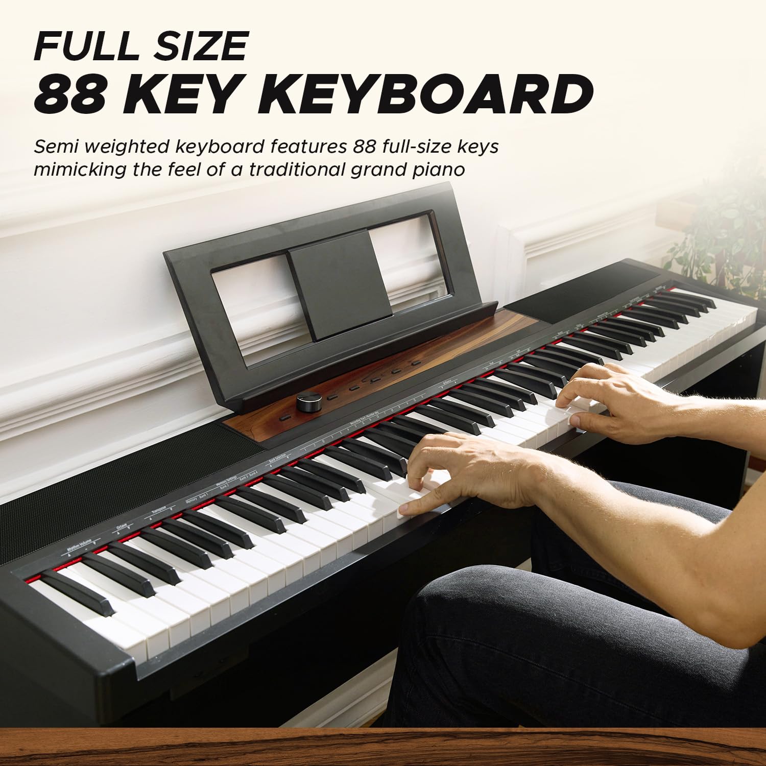 Starfavor 88 key Digital Piano Keyboard, Velocity-Sensitive Full Size ...