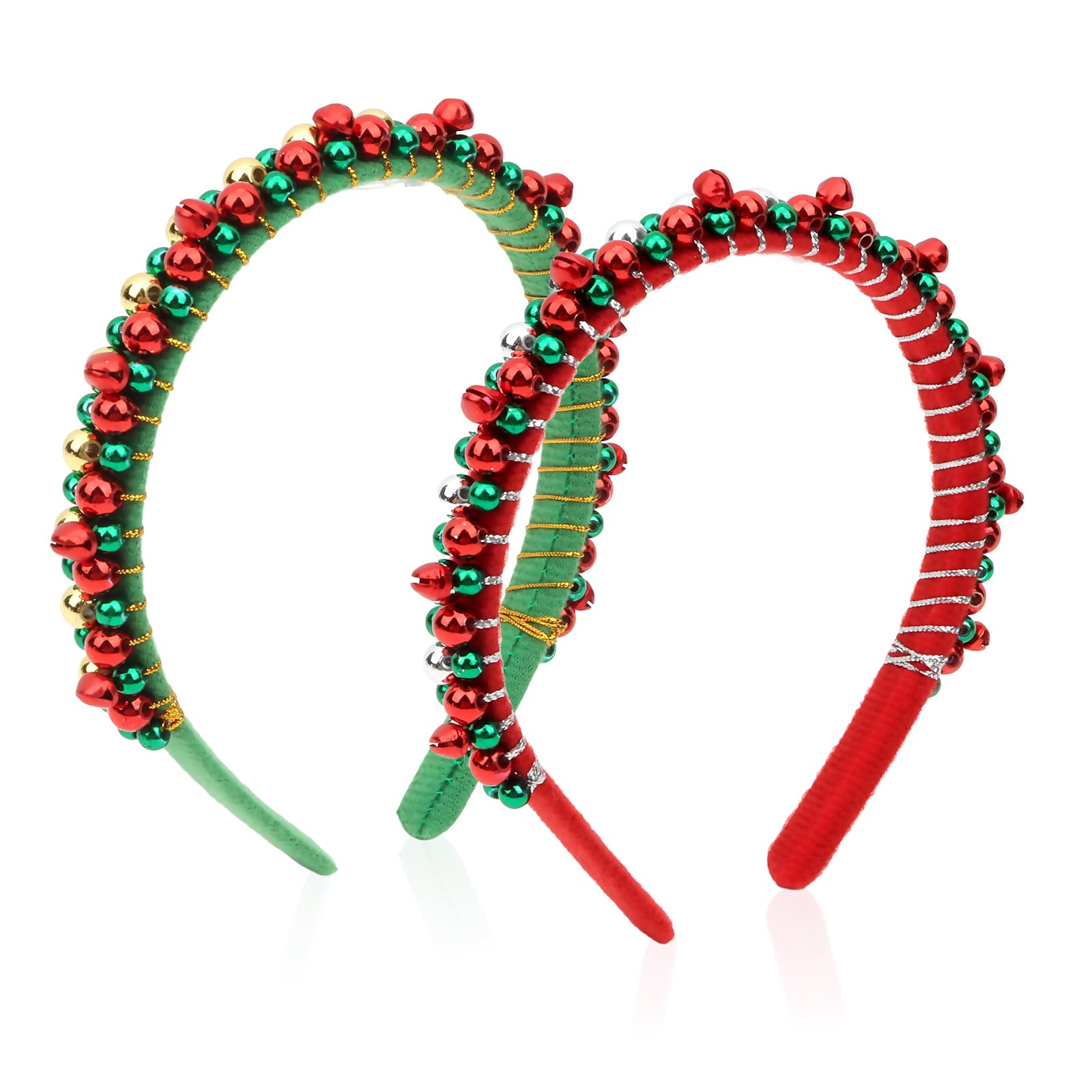 Amazon.com : Uintoon Christmas Headband 2 Pack Christmas Jingle Bell ...