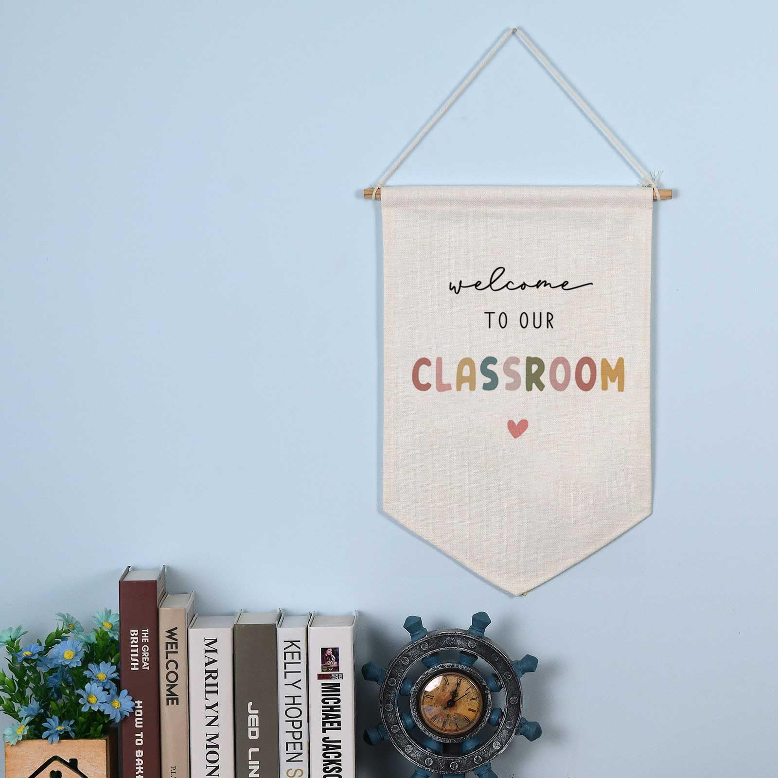 Snapklik.com : Welcome To Our Classroom Sign, Teacher Door Hanger, Boho ...