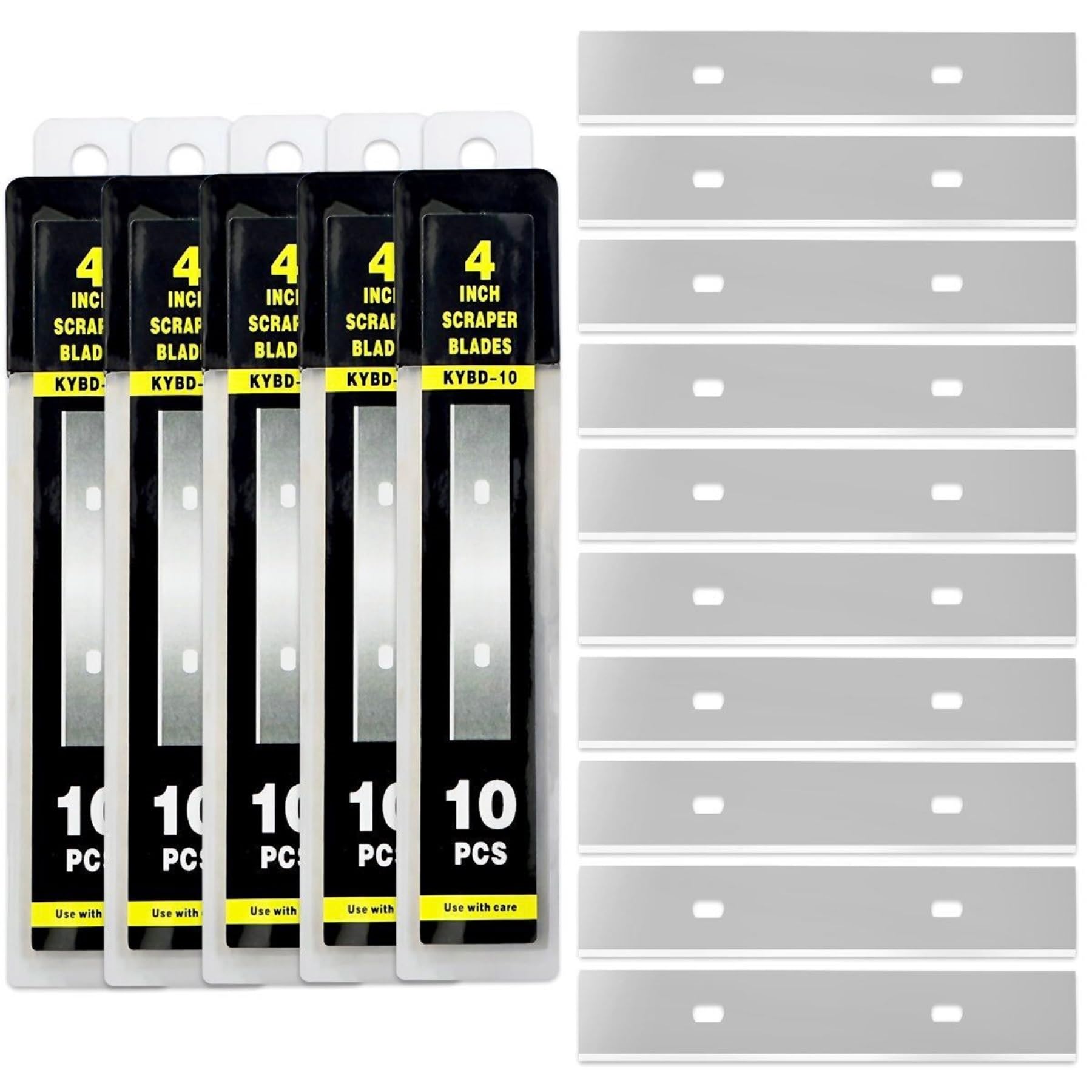 Amazon.com: 4" Scraper Razor Blades, 4 inch Scraper Blades Refills, 50 ...