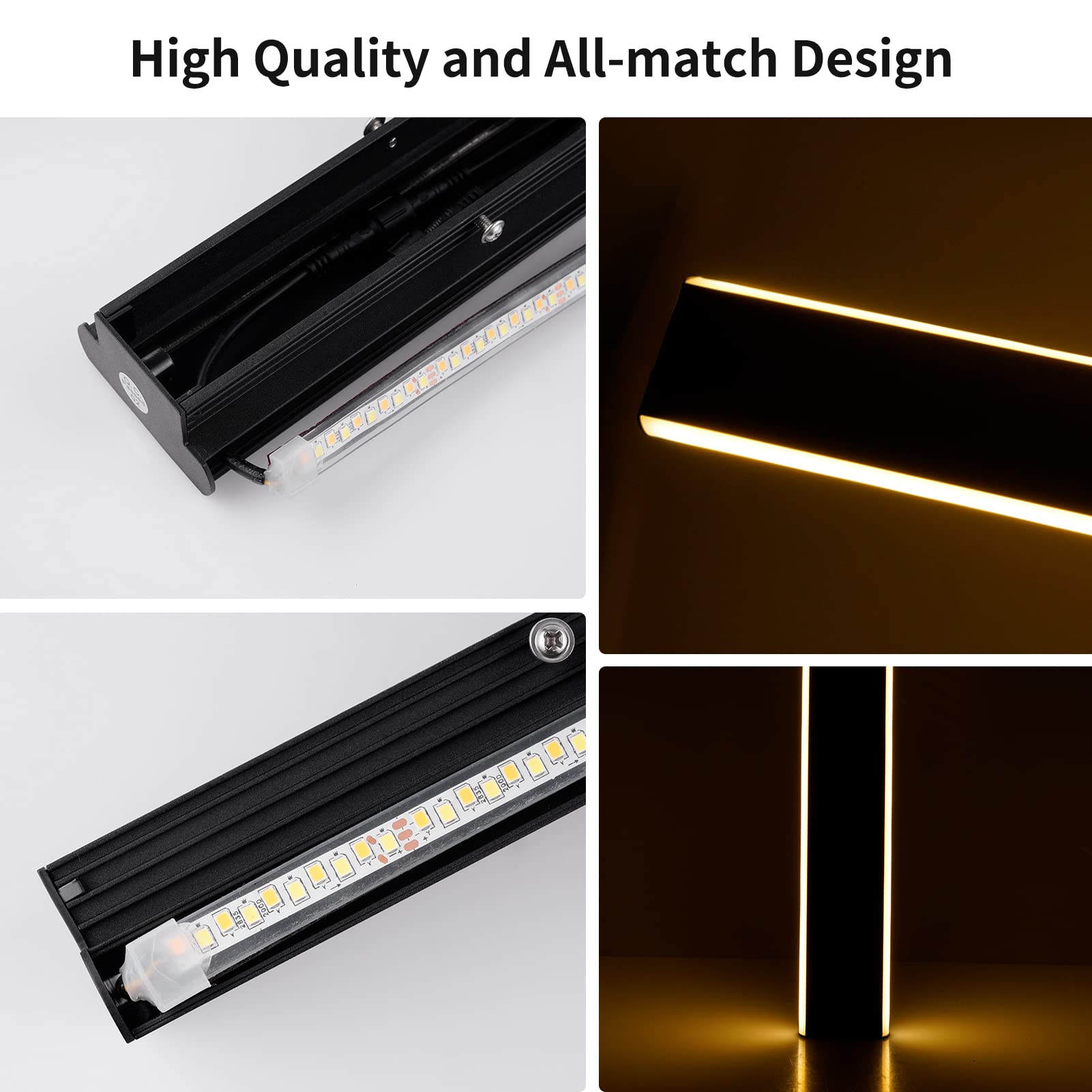 TYCOLIT Outdoor Photocell Sensor Wall Sconce 30W 34Inch Led Wall Lights ...