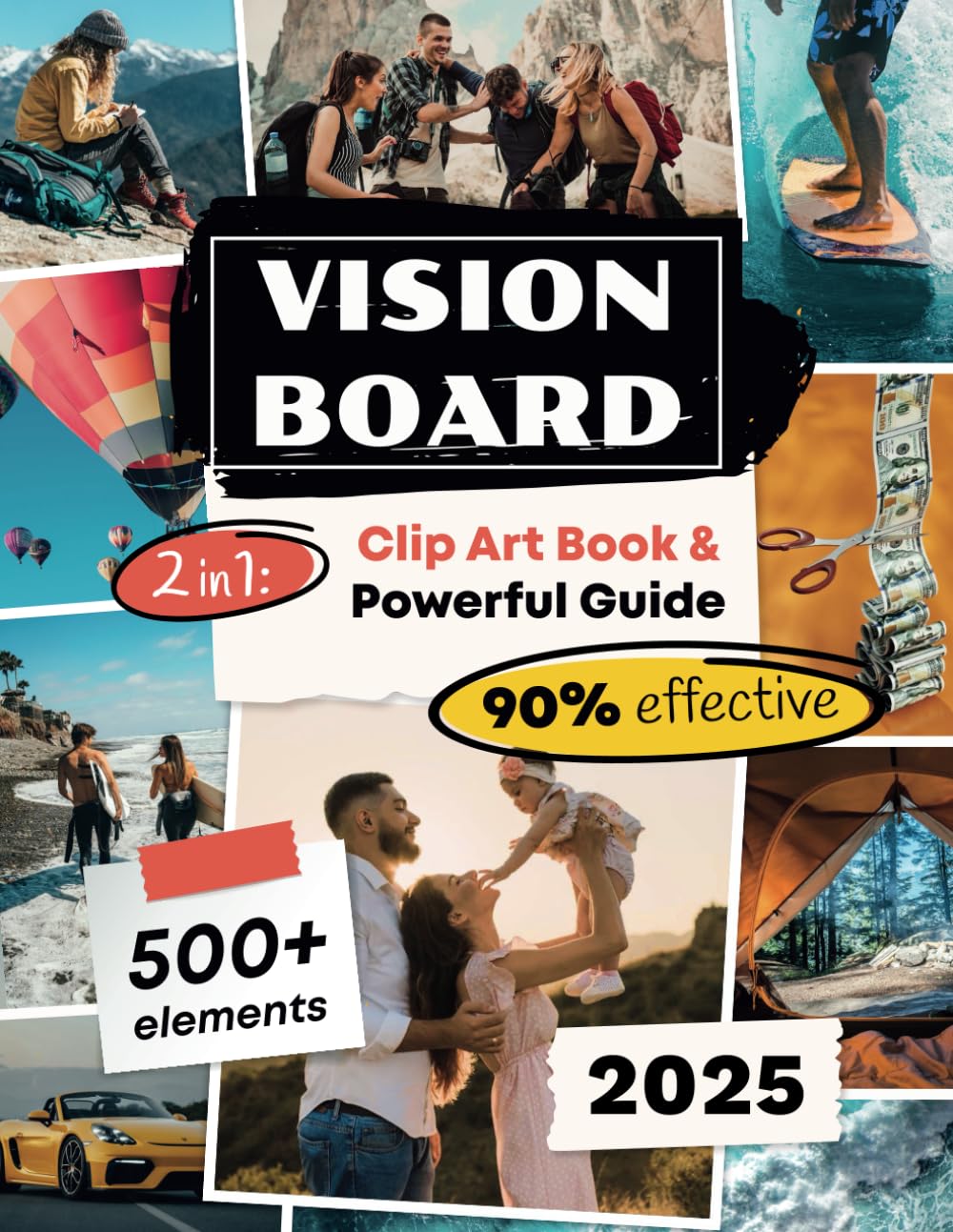Vision Board Clip Art Book: 2in1 Powerful Guide for Creating Your Dream ...