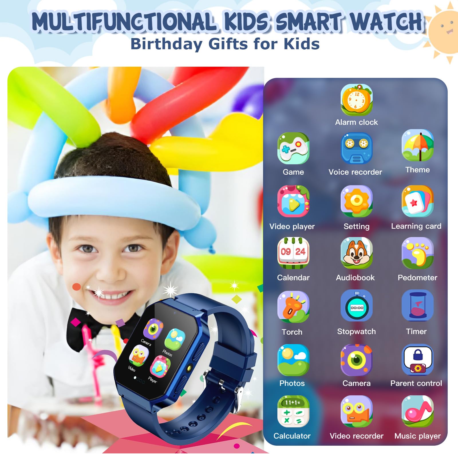Snapklik.com : DERUI Smart Watch For Kids 3-12 Years Boys Girls, 26 ...