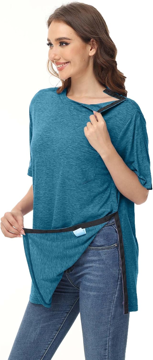 Amazon.com: HIBOCT Post Shoulder Surgery Shirts for Men After Rotator ...