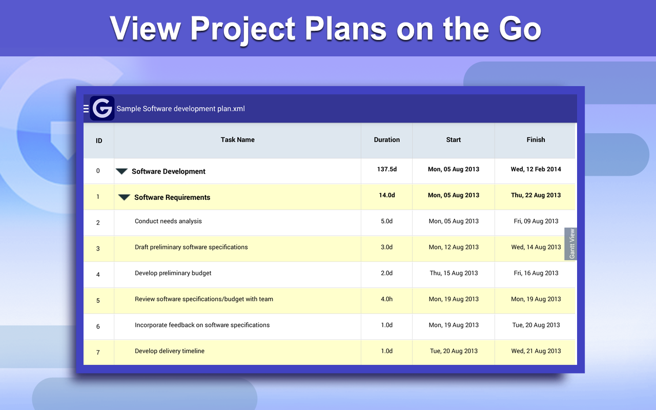 Gantt Pro HD - Plan Reader - App on Amazon Appstore