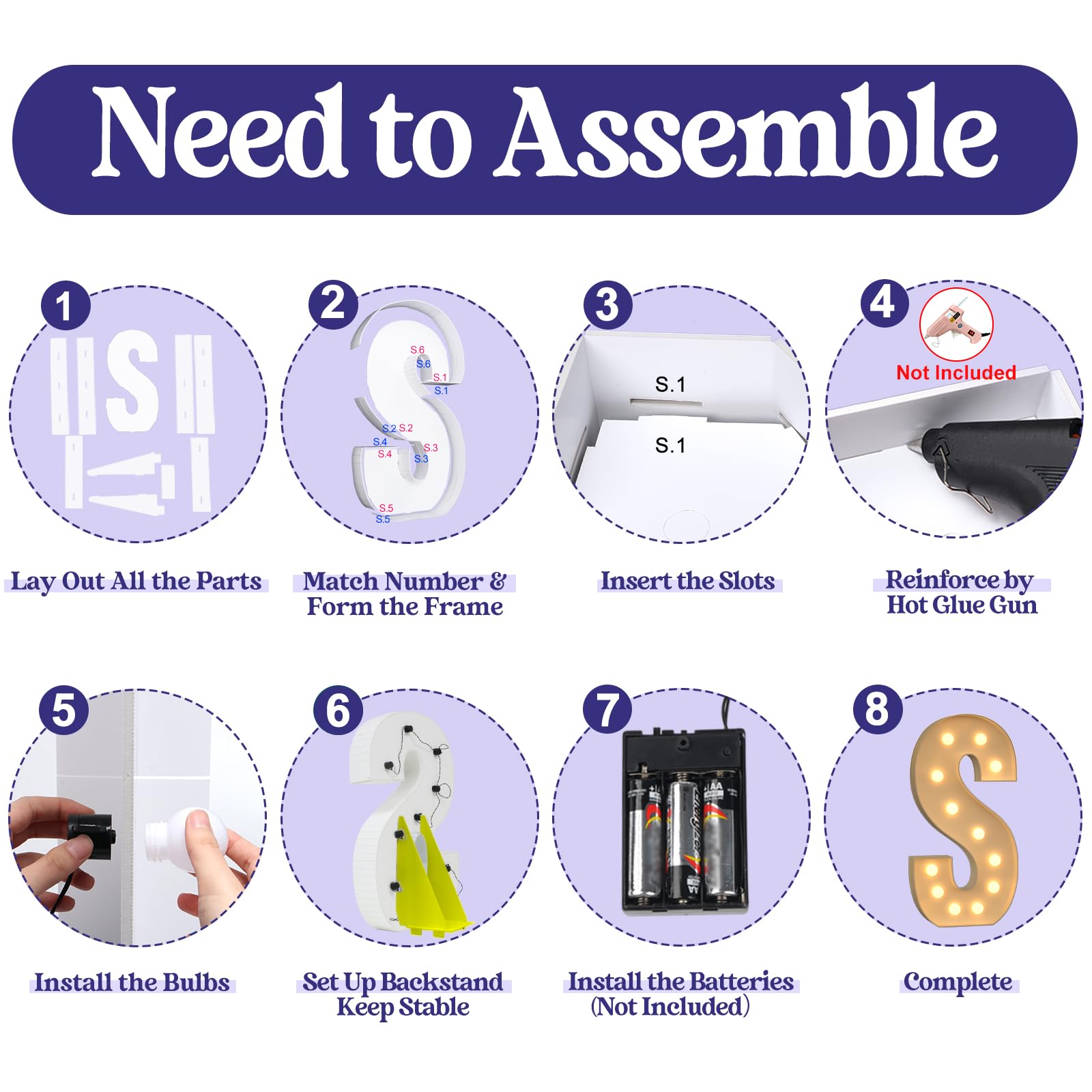 Snapklik.com : Marquee Light Up Letters, 4FT Marquee Letters, Large ...