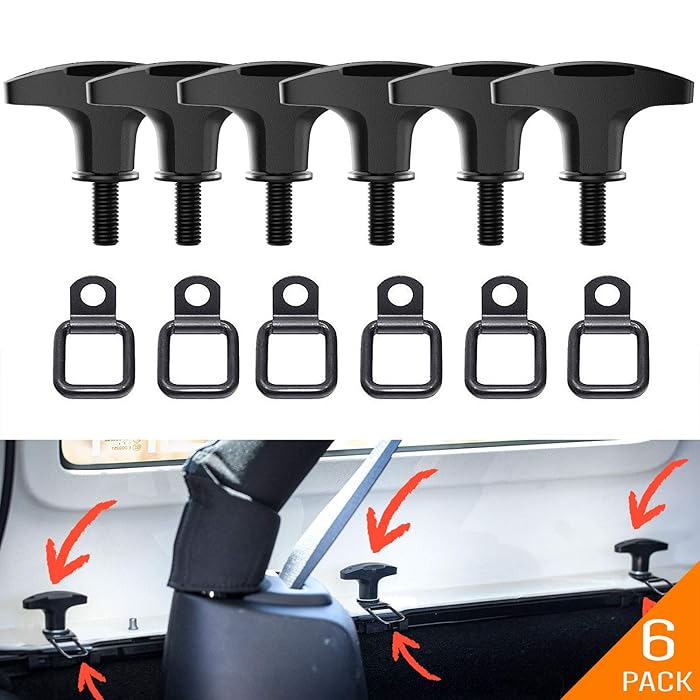 Buy GPCA Tie Down T-Handle Quick Removal Bolts and D-Rings Set ...