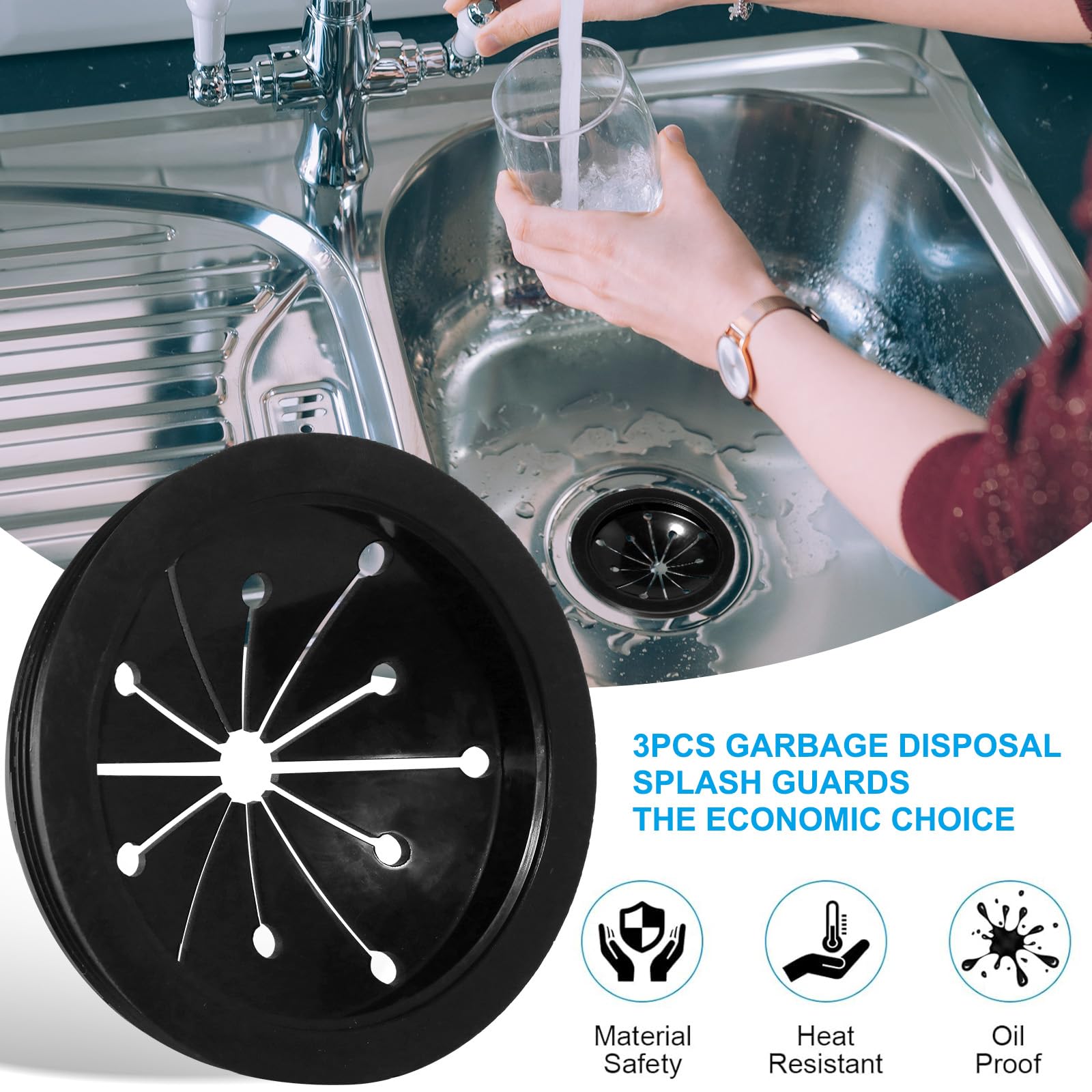 Snapklik.com : Kitchen Garbage Disposal Rubber Drain Insert,3pcs ...