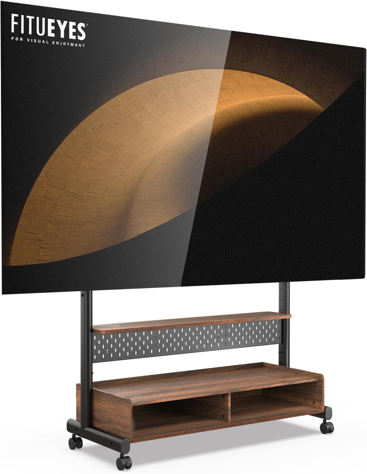 Amazon.com: FITUEYES Rolling Floor TV Stand Mount for 70-100 Inch Large ...