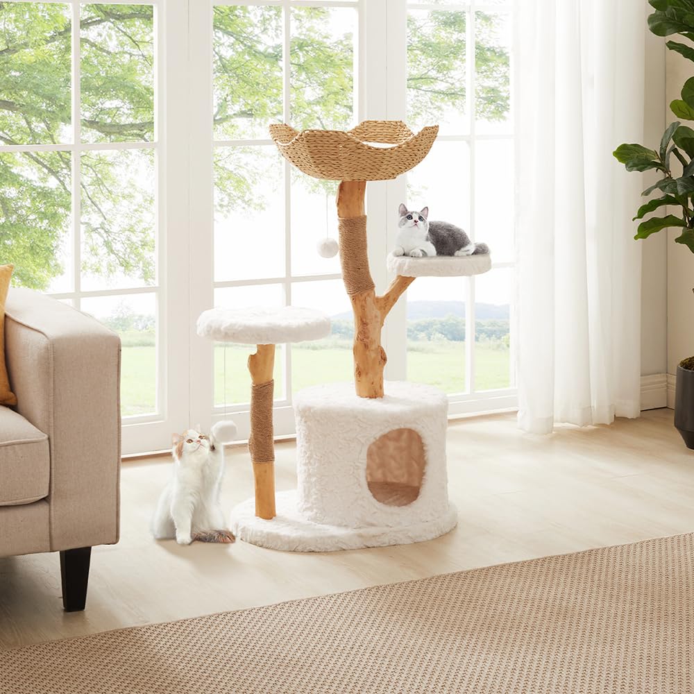 Modern Cat Furniture Small Space Cat Tree Big Cat House Large Condo