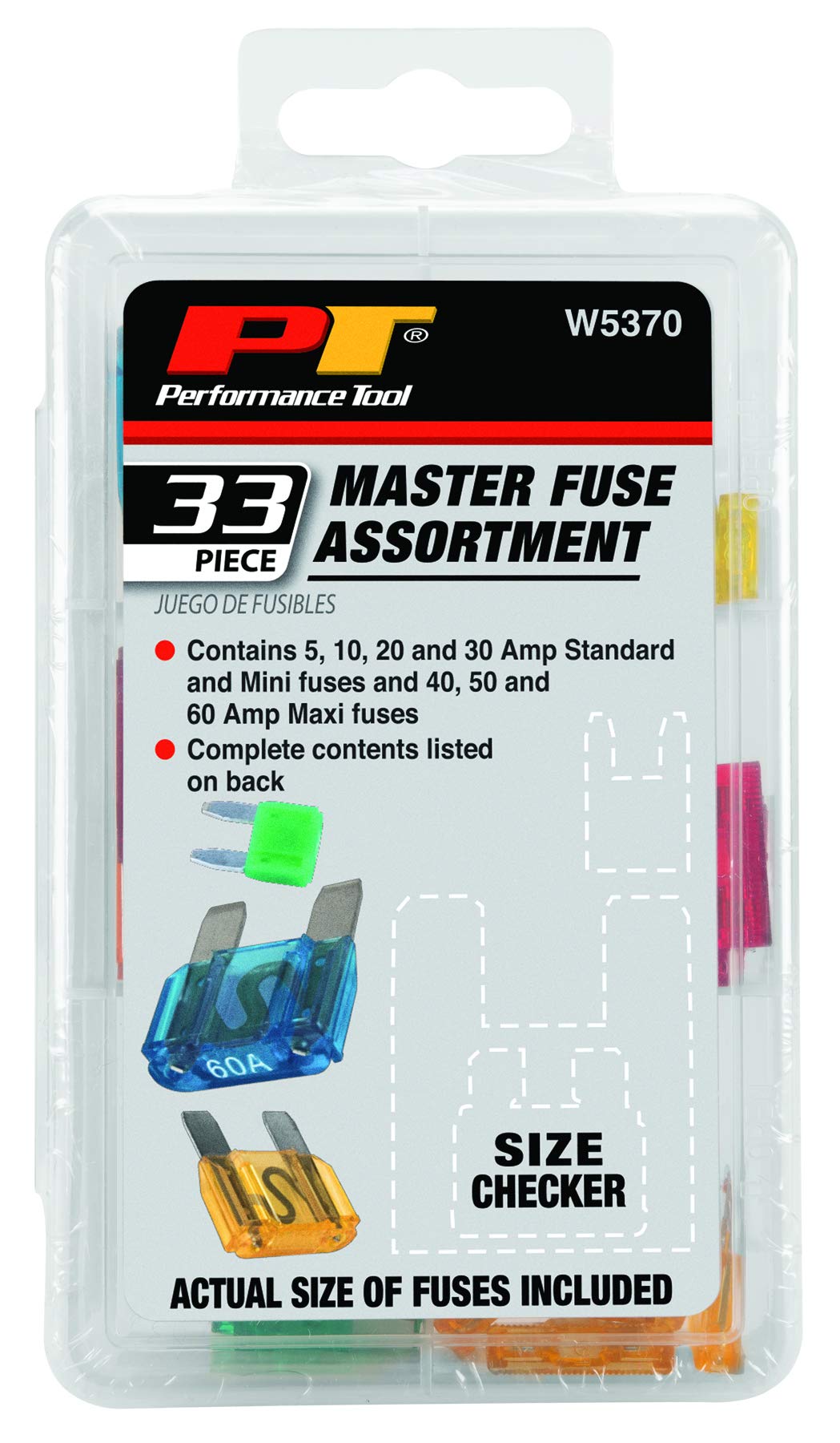Snapklik.com : Performance Tool W5370 33-Piece Master Fuse Assortment