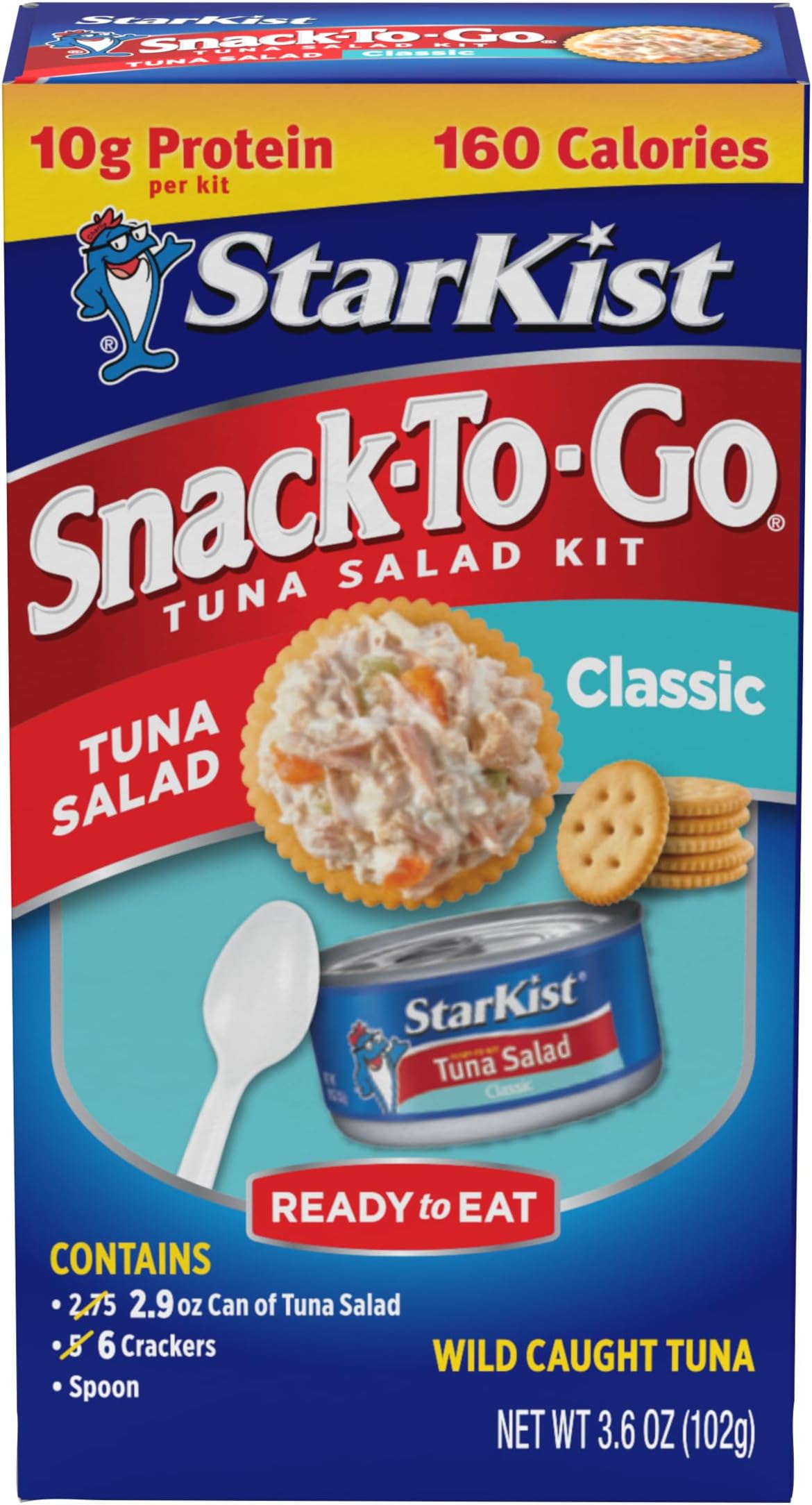 Amazon.com : StarKist Snack-To-Go Ready to Eat Meals Tuna Salad Kit, 3. ...