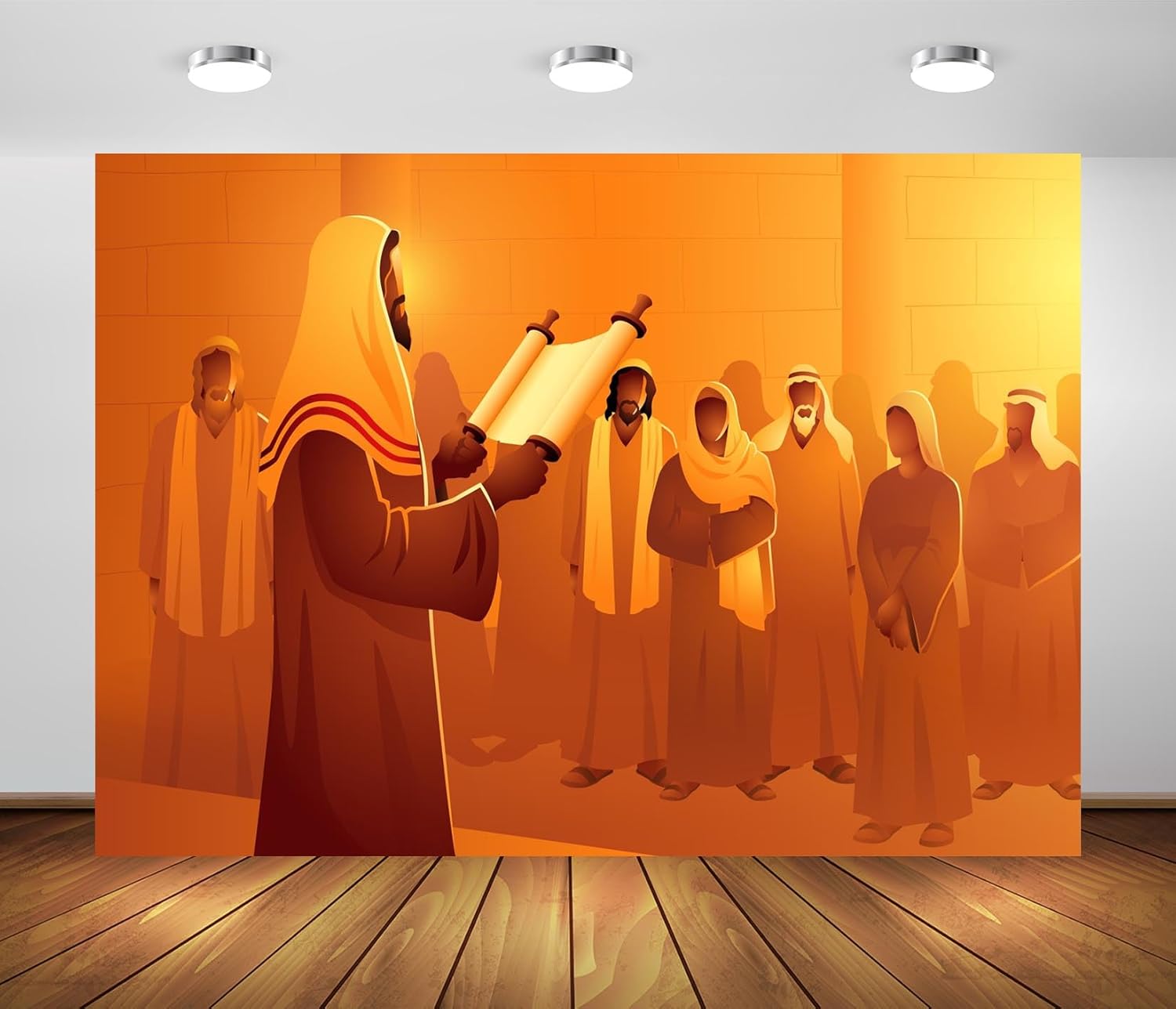 Amazon.com : BELECO 7x5ft Fabric Biblical Backdrop Jesus Reading The ...