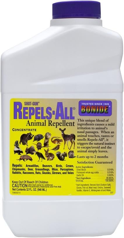Amazon.com: Shot-Gun Repels-All Animal Repellent Concentrate : Patio ...