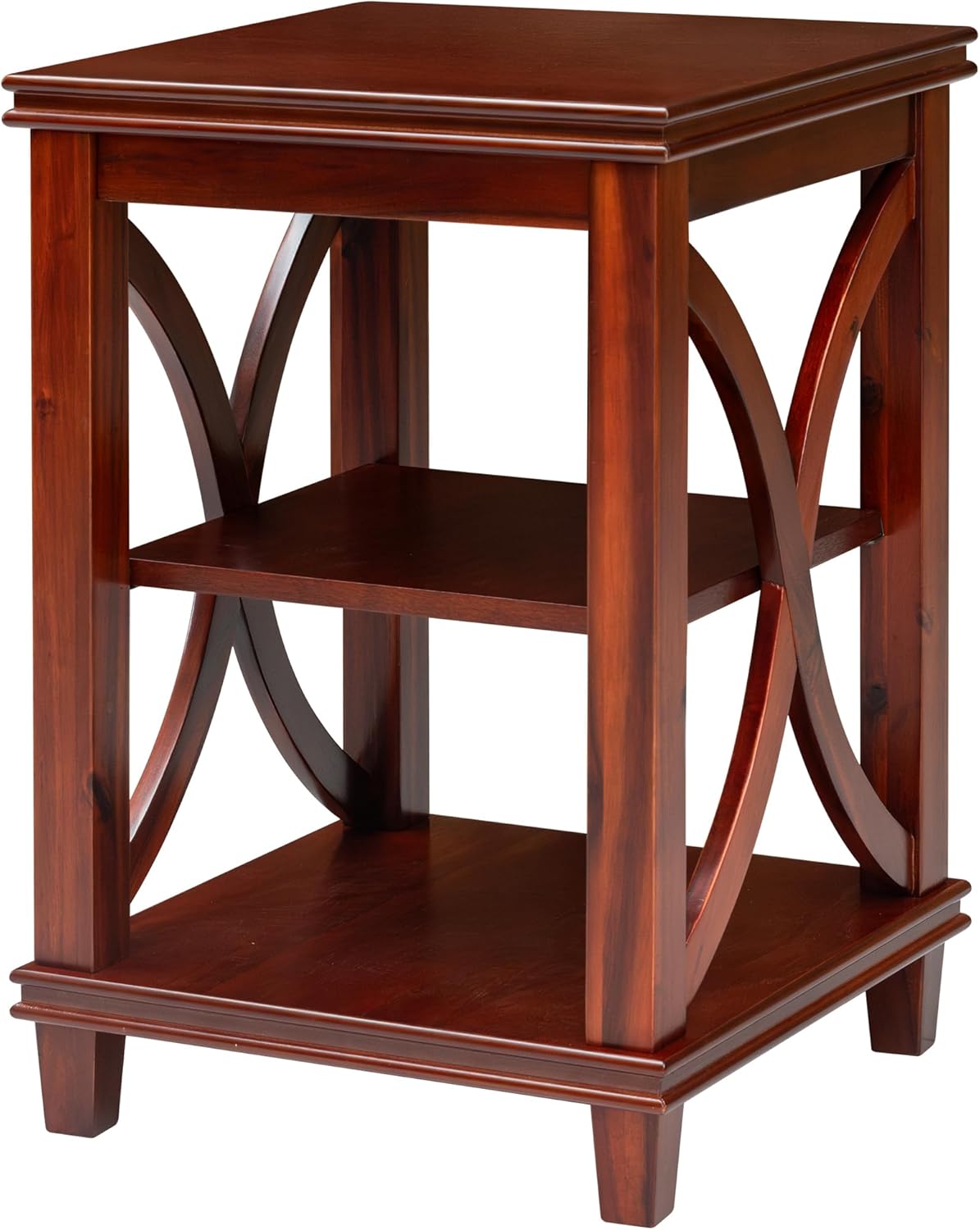 Amazon.com: eHemco Solid Wood Square End Table with X-Design, Side ...
