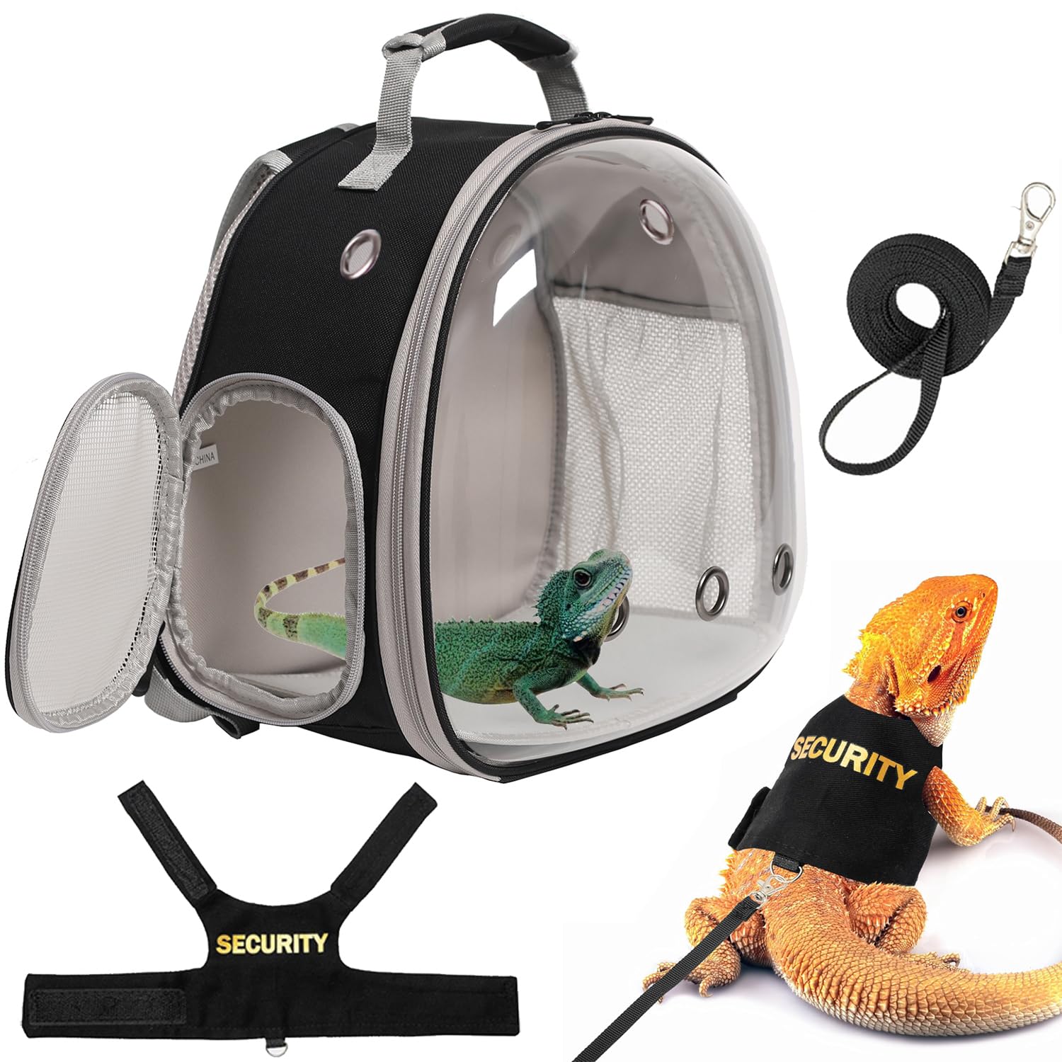 Amazon.com : Bearded Dragon Carrier Backpack with Security Printing ...