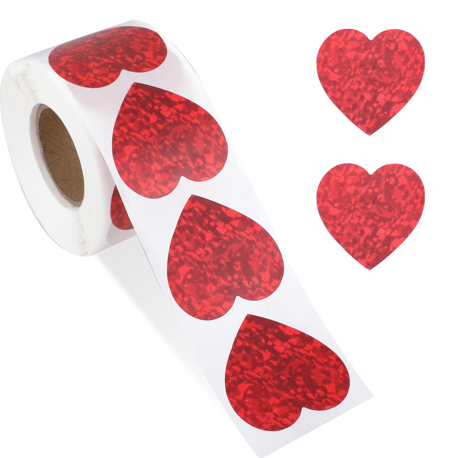 Amazon.com : 500pcs Heart Stickers, Glitter Red Heart Stickers for ...