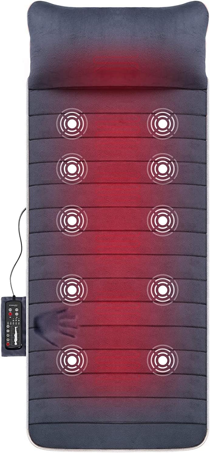 Amazon.com: SNAILAX Memory Foam Massage Mat with Heat, 6 Therapy ...
