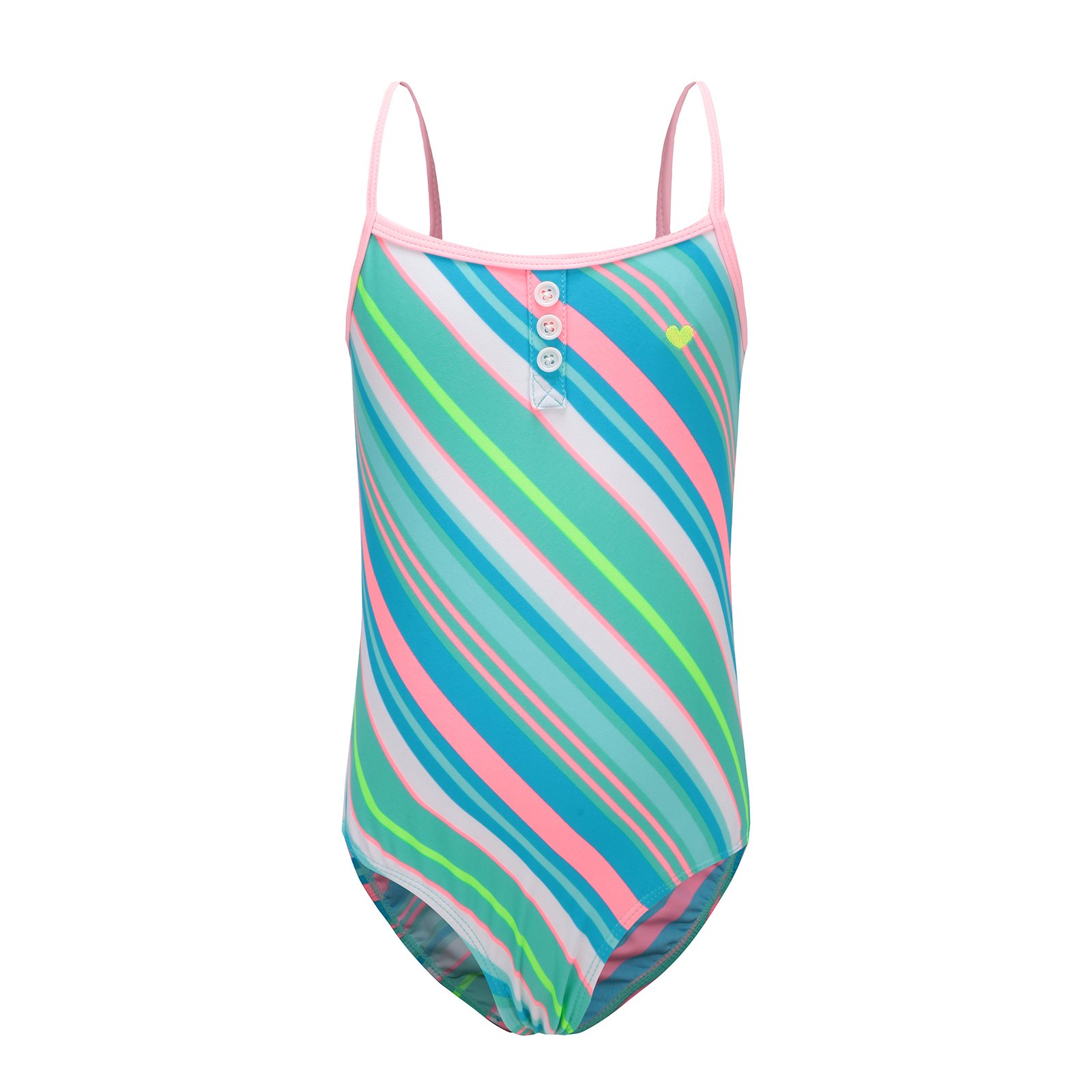 Snapklik.com : Girls One Piece Swimsuit Striped Rainbow Swimwear Beach ...