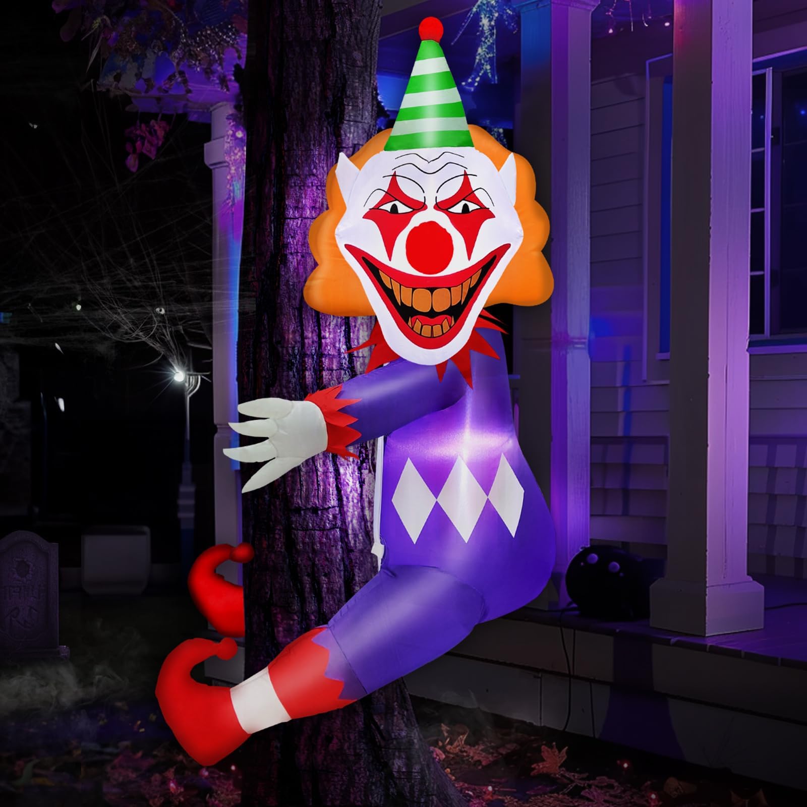 Amazon.com : Memorywuu 2 Pcs Large Halloween Creepy Clown Carnival Yard ...