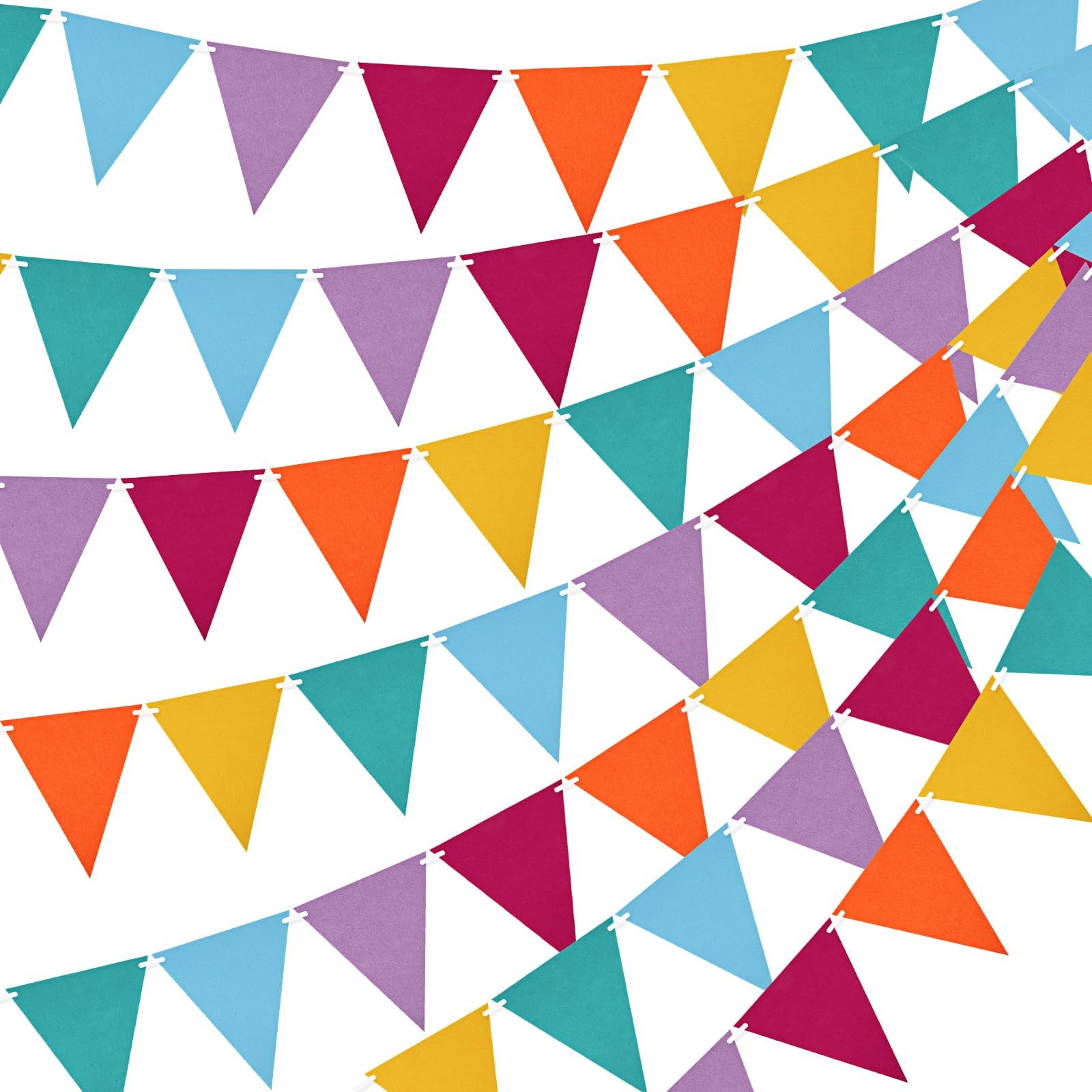 Amazon.com: 4 Pack Triangle Flag 20 Feet Colorful Pennant Banner ...