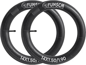 Amazon | YunSCM 2本,14 1.75 チューブ 肉厚,米式バルブ32mm,14x1.50/1.90 自転車チューブ,適用 14x1.50/14x1.75/14x1.90 ...